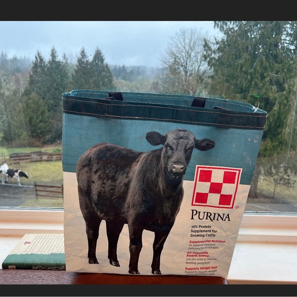 Bags | Handmade Upcycled Cow Large Tote Bag Shopping Bagmarket Bag ...